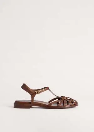 ME+EM Caged T-bar Sandal - Tan