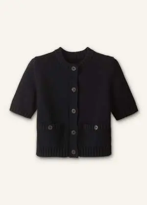 ME+EM Straight Knit Button-through Tee