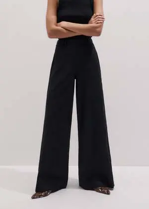 ME+EM Wide-leg Trousers - Black