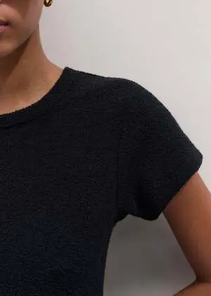 ME+EM Textured A-line Maxi T-shirt Dress