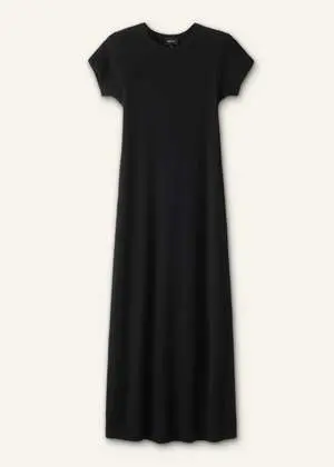 ME+EM Textured A-line Maxi T-shirt Dress
