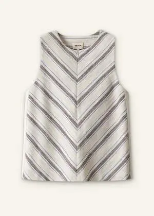 ME+EM Textured Stripe Swing Top