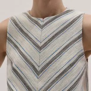 ME+EM Textured Stripe Swing Top