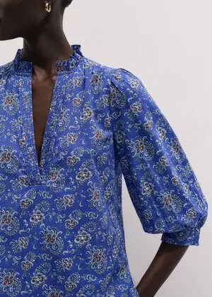 ME+EM Paisley Print Straight Blouse