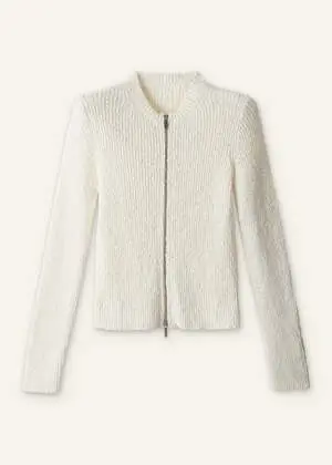 ME+EM Bouclé Zip Through Cardigan