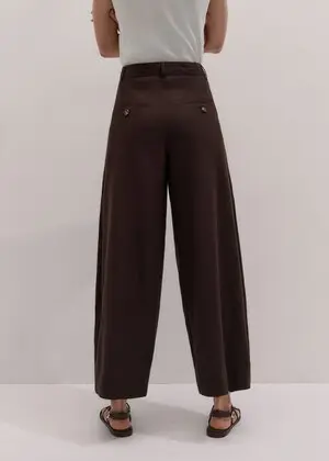 ME+EM Extreme Taper Trousers - Cocoa Brown