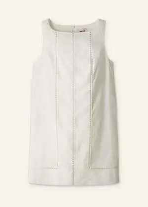 ME+EM Crease-less Linen Stitch Detail Mini Shift Dress