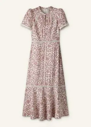 ME+EM Fit & Flare Printed Maxi Dress