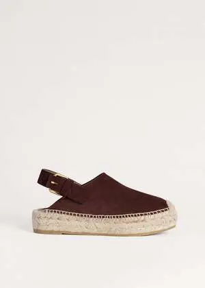 ME+EM Suede Slingback Espadrilles - Dark Cinnamon
