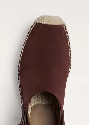 ME+EM Suede Slingback Espadrilles - Dark Cinnamon