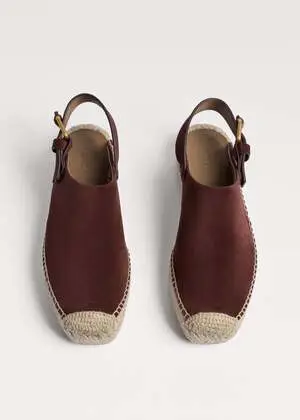 ME+EM Suede Slingback Espadrilles - Dark Cinnamon