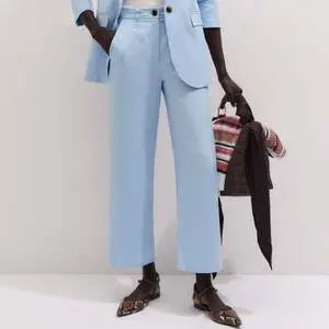 ME+EM Sharp Shoulder Blazer - Sky Blue