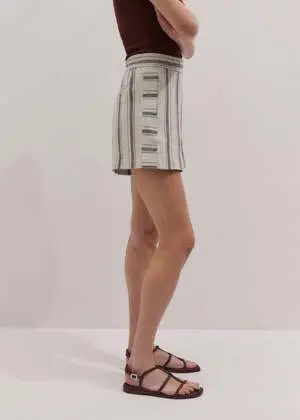 ME+EM Textured Stripe Shorts