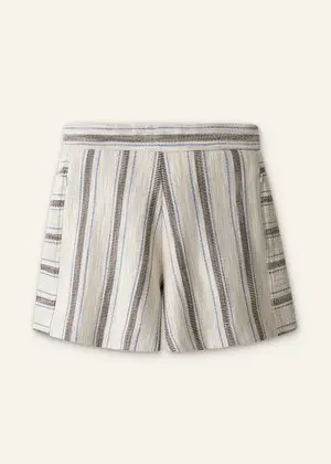 ME+EM Textured Stripe Shorts