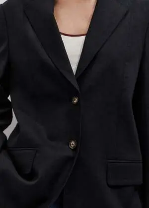 ME+EM Crease-less Linen Deconstructed Lightweight Blazer - Black