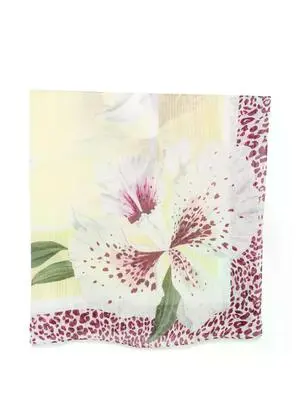 Liu Jo Floral-print Scarf - Yellow