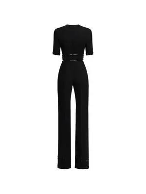 Elie Saab Stud-embellished Jumpsuit - Black