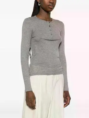 SAMSOE SAMSOE Buttoned Long-sleeve Top