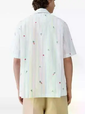 Jacquemus The Romarin Striped-pattern Shirt - White