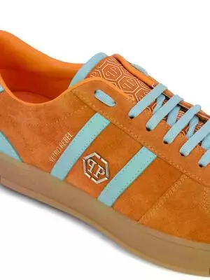 Philipp Plein Striped Suede Sneakers