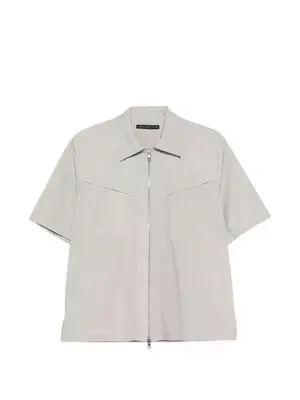 LOW BRAND Zip-up Shirt - Grey