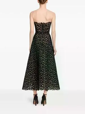 Elie Saab Strapless A-line Midi Dress