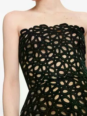 Elie Saab Strapless A-line Midi Dress