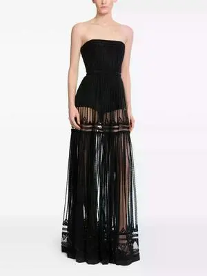 Elie Saab Strapless Maxi Dress