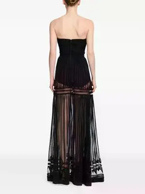 Elie Saab Strapless Maxi Dress