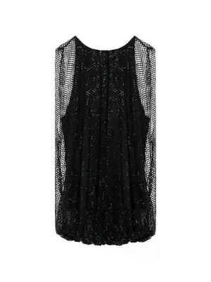 Sportmax Nodo Crystal-embellished Top - Black
