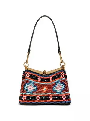 Etro Small Vela Bag With Bead Embroidery - Brown
