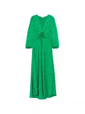 Sandro Floral Jacquard Cut-out Maxi Dress