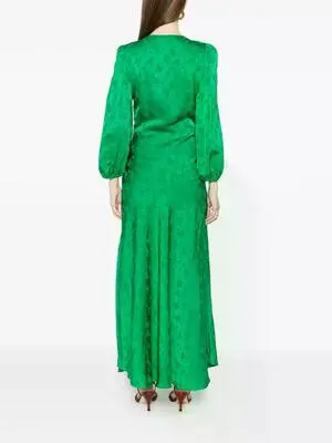 Sandro Floral Jacquard Cut-out Maxi Dress
