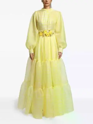 MIAU BY CLARA ROTESCU Amani Tiered Maxi Dress - Yellow