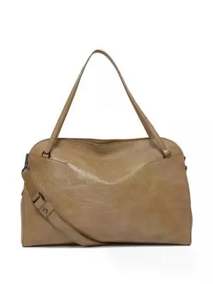 ORTIGNI Lido Leather Tote Bag With Shoulder Straps - Neutrals