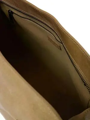 ORTIGNI Lido Leather Tote Bag With Shoulder Straps - Neutrals