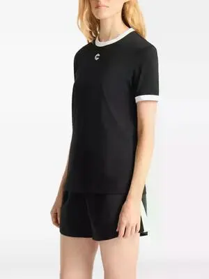 Fusalp Tanixa Contrast-trim Logo T-shirt - Black