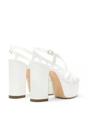 Casadei Elsa Platform Strap Sandals - White