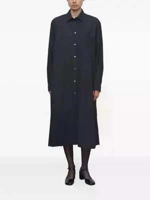 THE ROW Zeph Buttoned Shirt-dress - Black