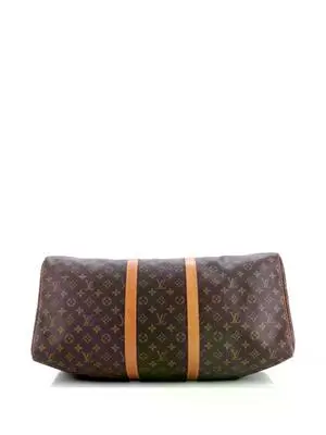 LOUIS VUITTON Keepall 55 Monogram Canvas Travel Bag - Brown