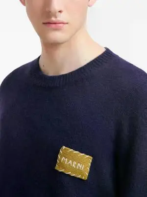 Marni Logo-patch Cashmere Sweatshirt - Blue