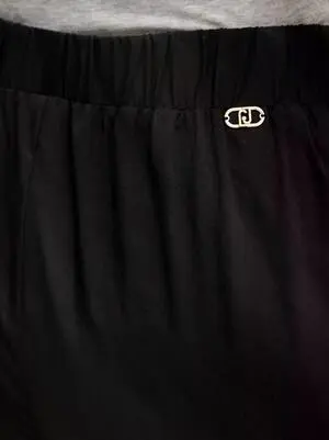 Liu Jo Cuffed Elasticated Trousers - Black