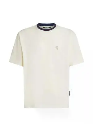 Karl Lagerfeld Striped Neck Ikon Relaxed T-shirt - Neutrals