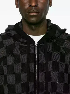 MADFRENZY Checkerboard Zip Up Hoodie