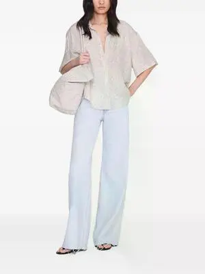 ANINE BING Leopard-print Shirt