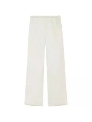 ANINE BING Aden Plissé Palazzo Pants - Neutrals