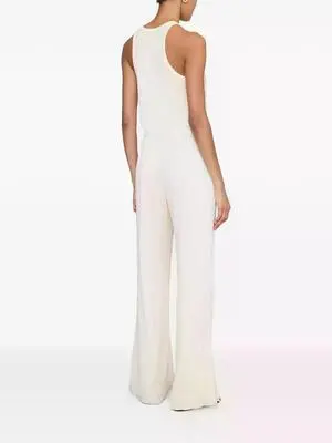 ANINE BING Aden Plissé Palazzo Pants - Neutrals