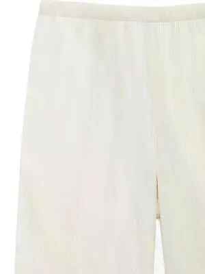 ANINE BING Aden Plissé Palazzo Pants - Neutrals