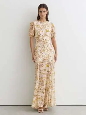 REISS Naia Floral-print Maxi Dress