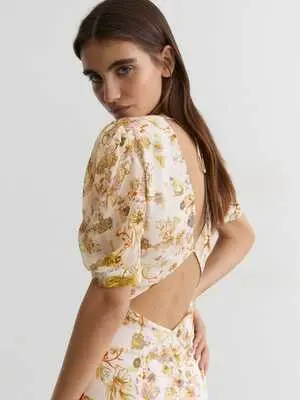 REISS Naia Floral-print Maxi Dress